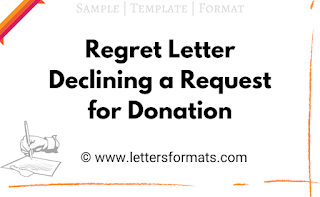 Sample Regret Refusal Letter Declining a Request for Donation