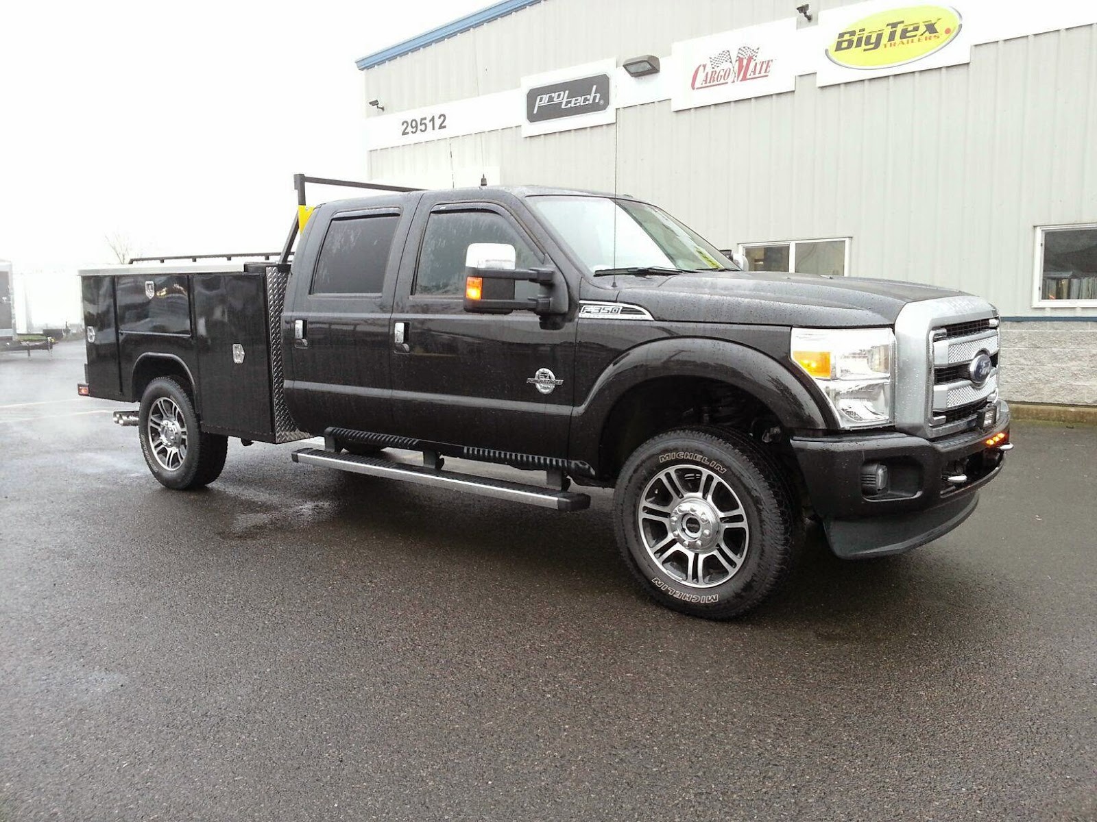 Sharp Looking Black SRW F350 with 8′ Harbor Trademaster Service Body ...