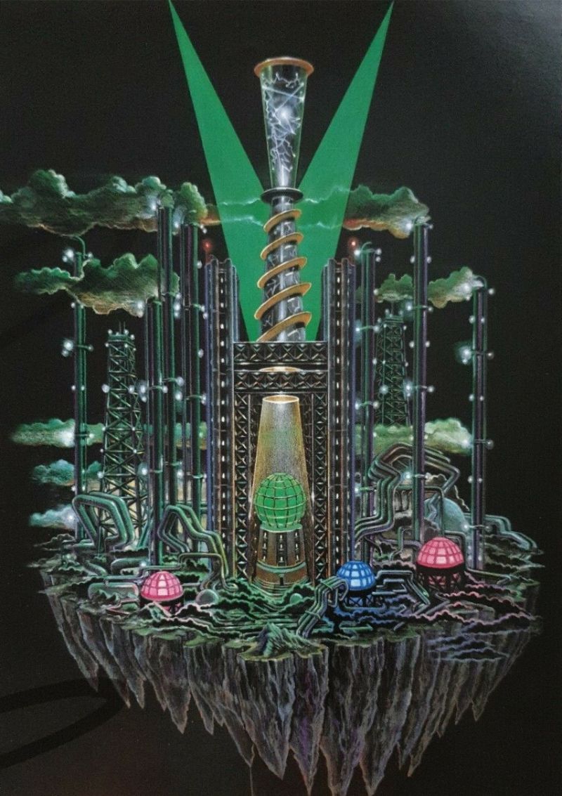 1995 Batman.com : Concept Art: Claw Island and Gotham Skyline