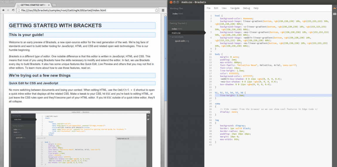 Brackets Code Editor For Web Designer Linux Info