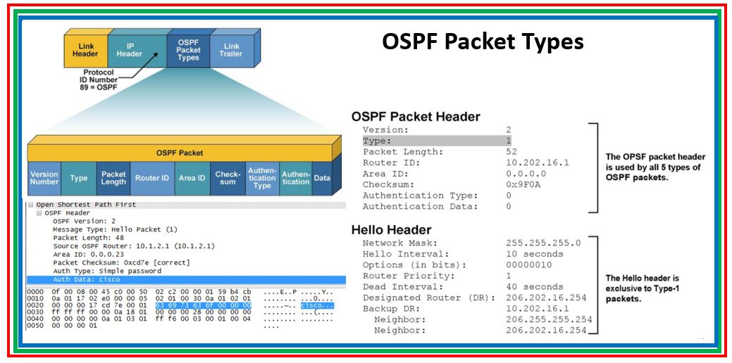 Ospf Protocol Ospf Packet Types The Network Dna