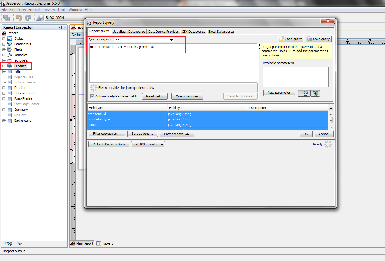Jasper Report Complete Solution How To Use Json File With Table Component 9018