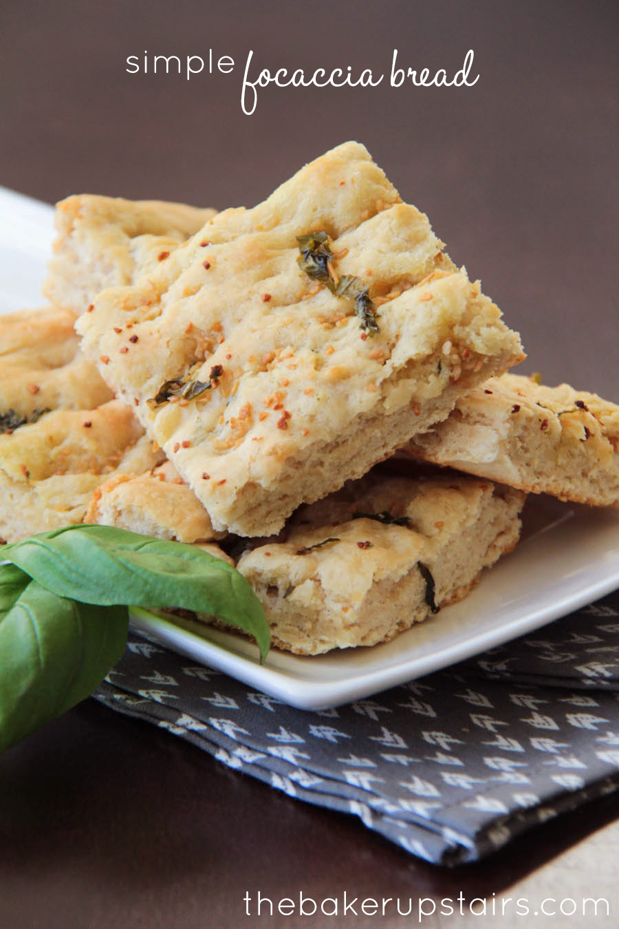 simple focaccia bread - The Baker Upstairs