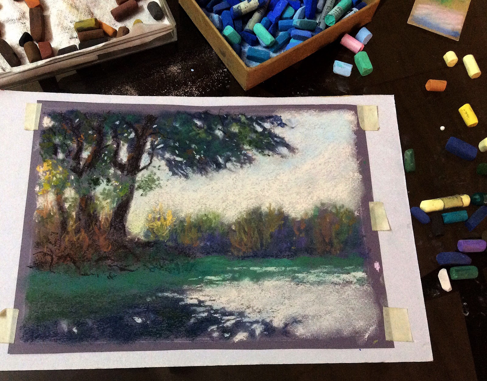 Paintings and Drawings by Manju Panchal: Step by step, a soft pastel ...