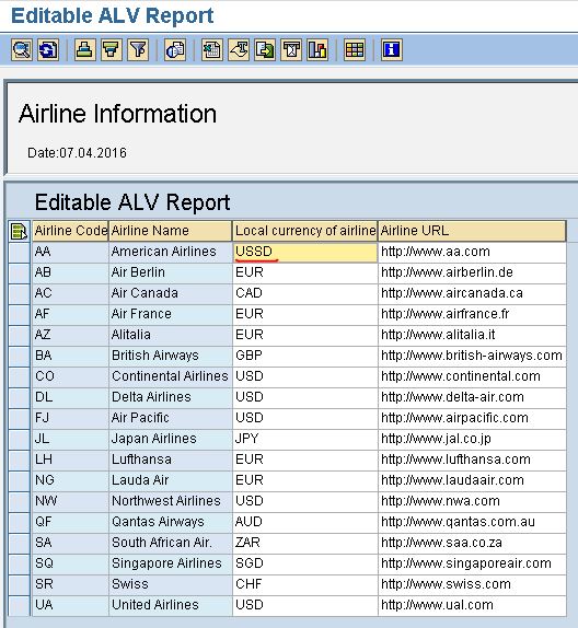 Editable ALV Report - LearnSapAbap