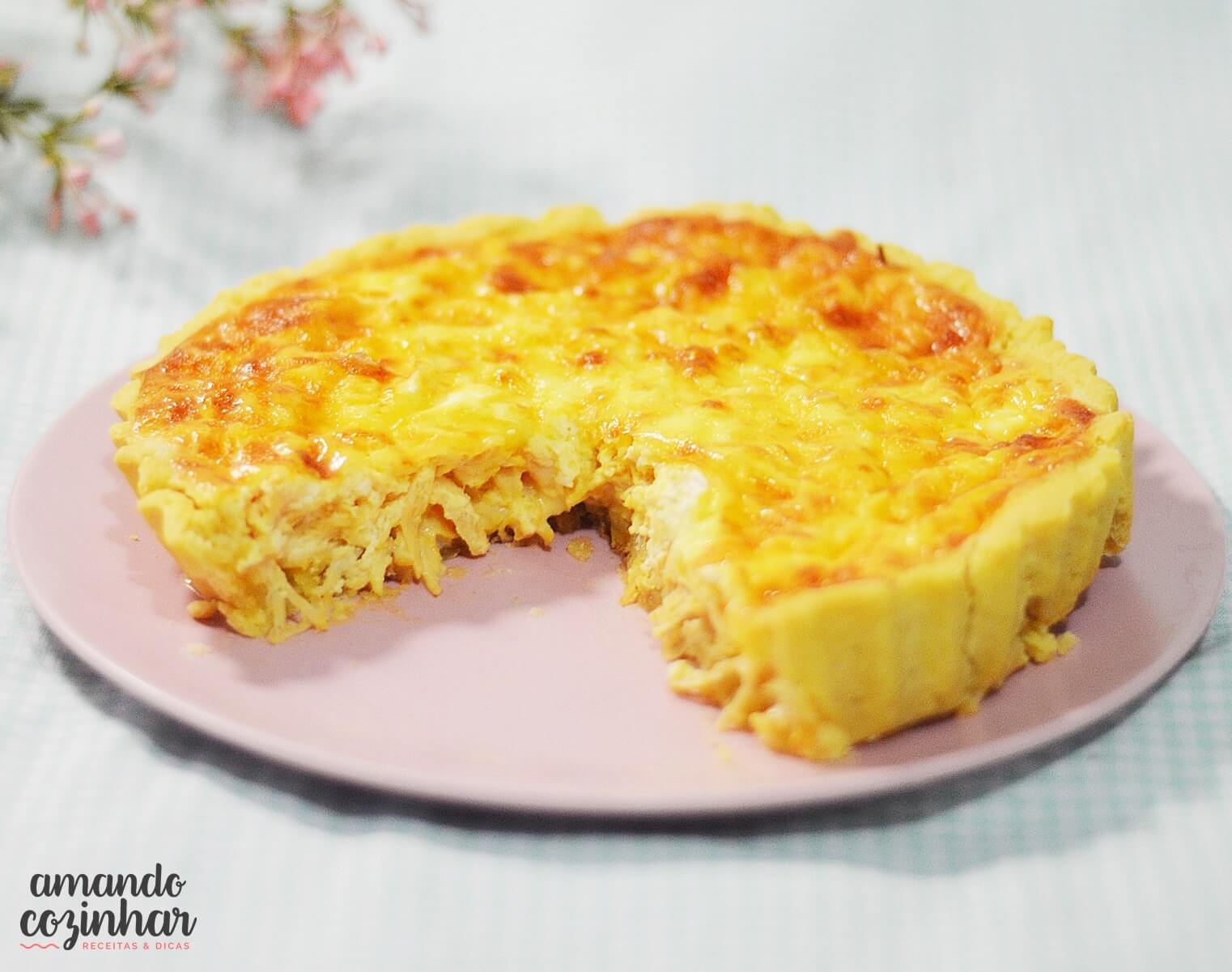 Receita de Quiche de frango e queijo - Amando Cozinhar