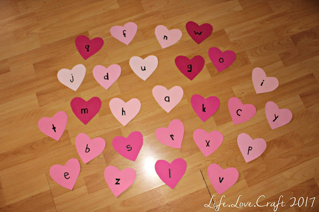 Life.Love.Craft: How to Make a Valentine's Day Themed Alphabet Matching ...