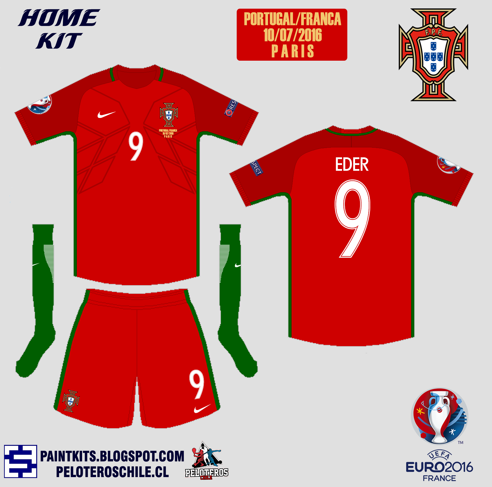 Paint Kits: Selección de Portugal, Eurocopa 2016