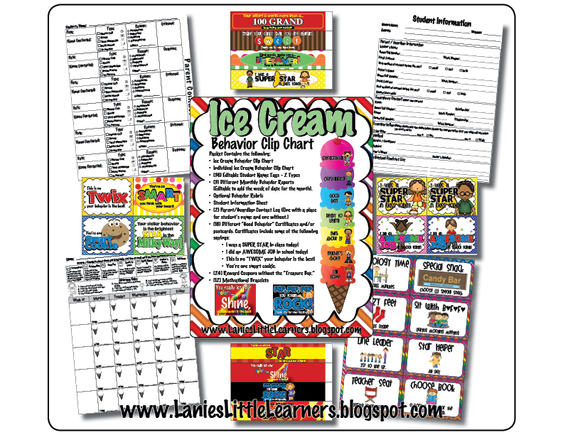 Lanie's Little Learners: Behavior Clip Chart Management Toolkit {Ice ...