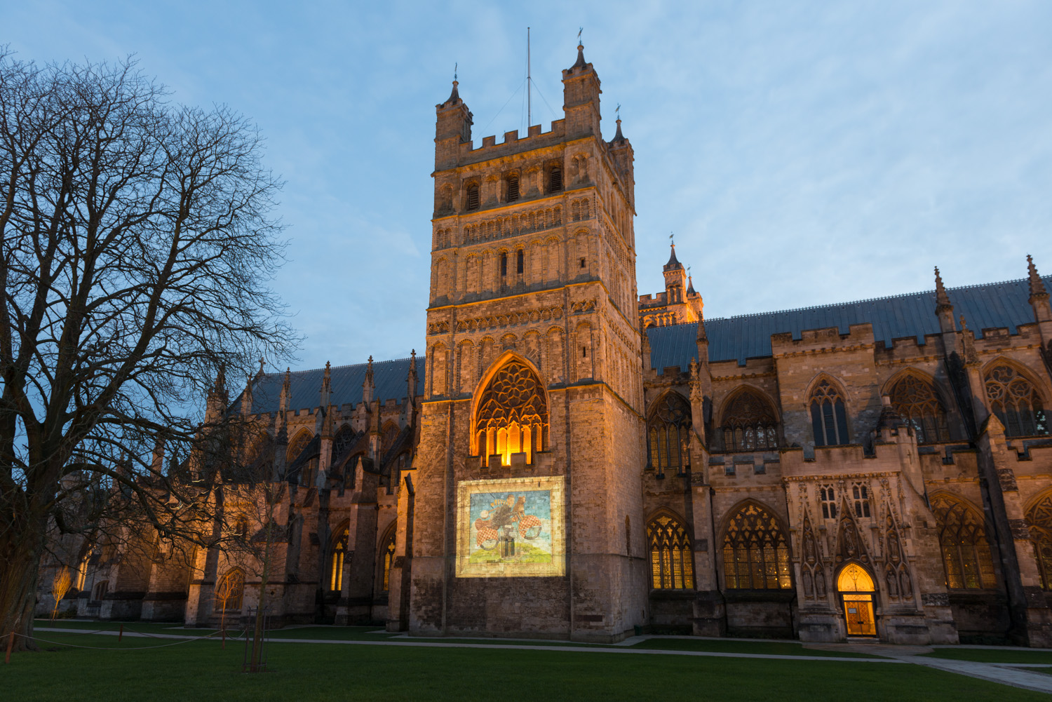 Actual Colour: Art Projections on Exeter Cathedral