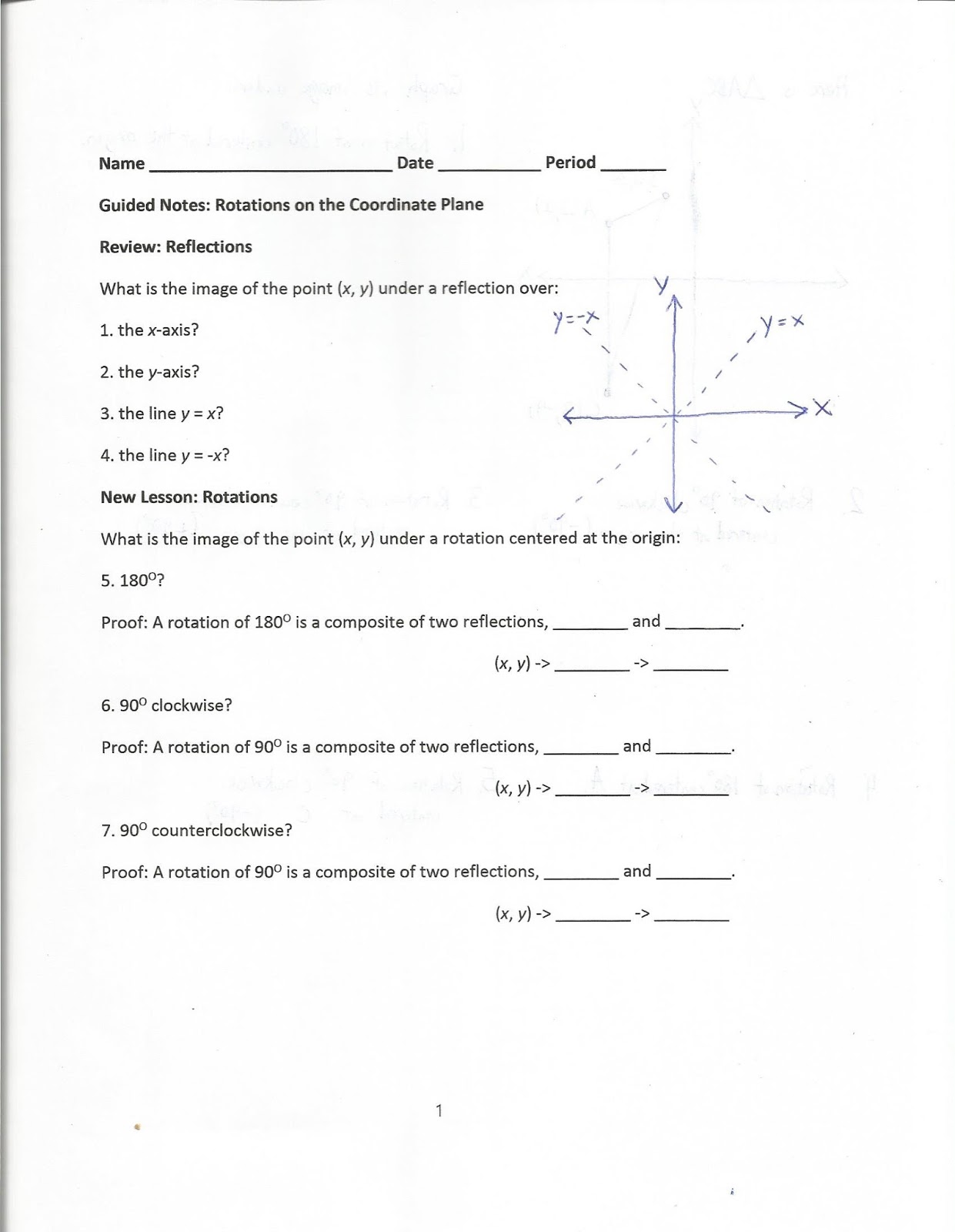 Geometry, Common Core Style: Lesson 6-3: Rotations (Day 63)