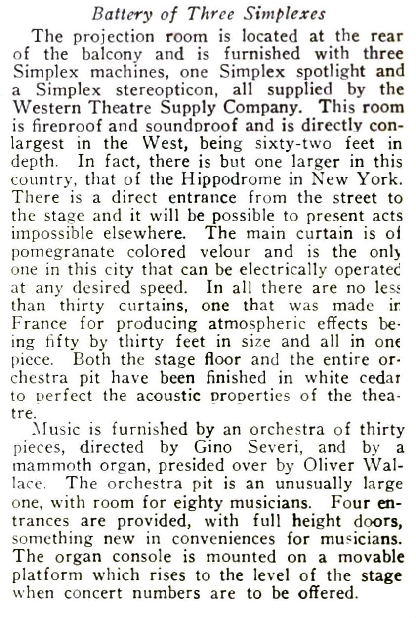 San Francisco Theatres: Jack Partington's Flying Stages