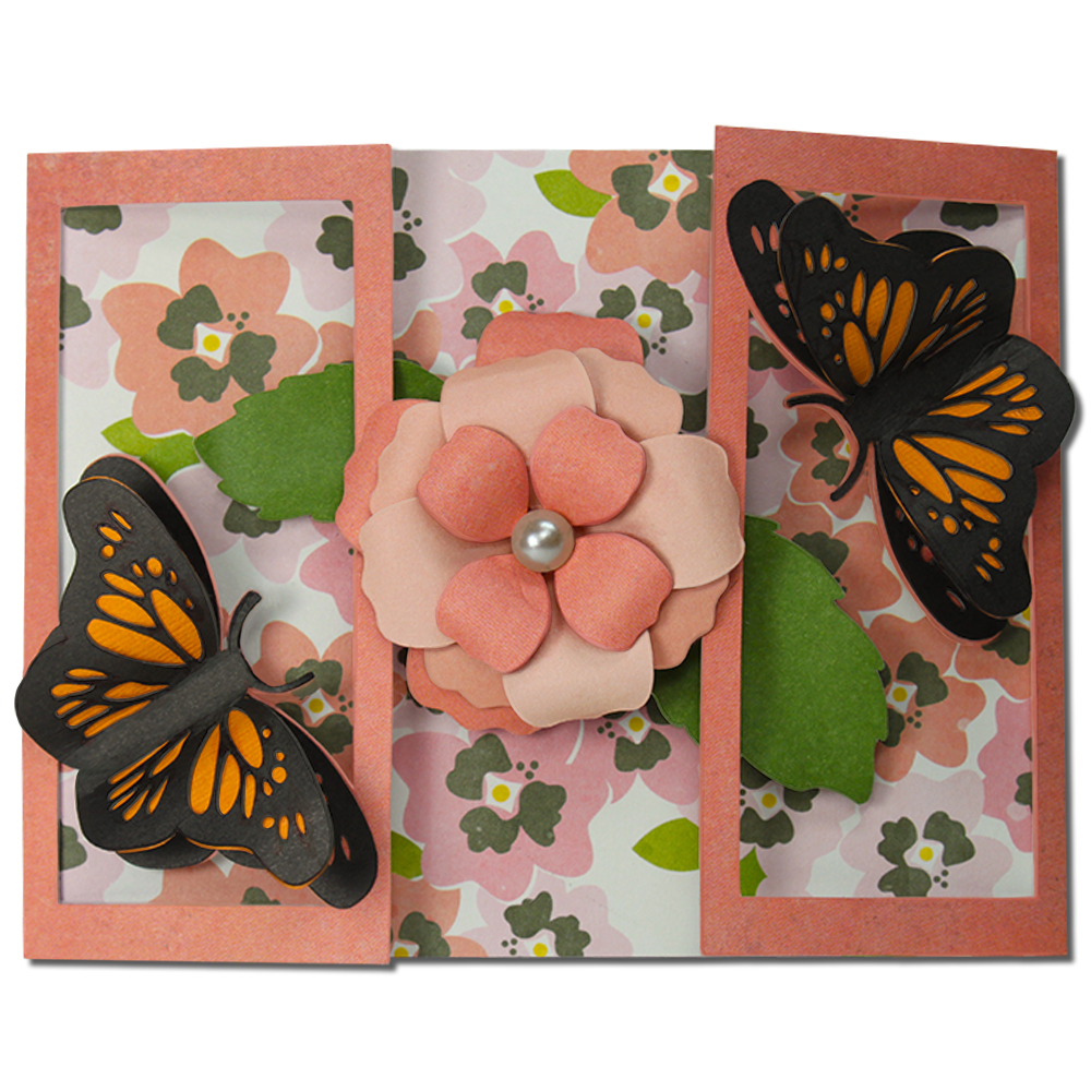 JMRush Designs: Monarch Tri-panel Card