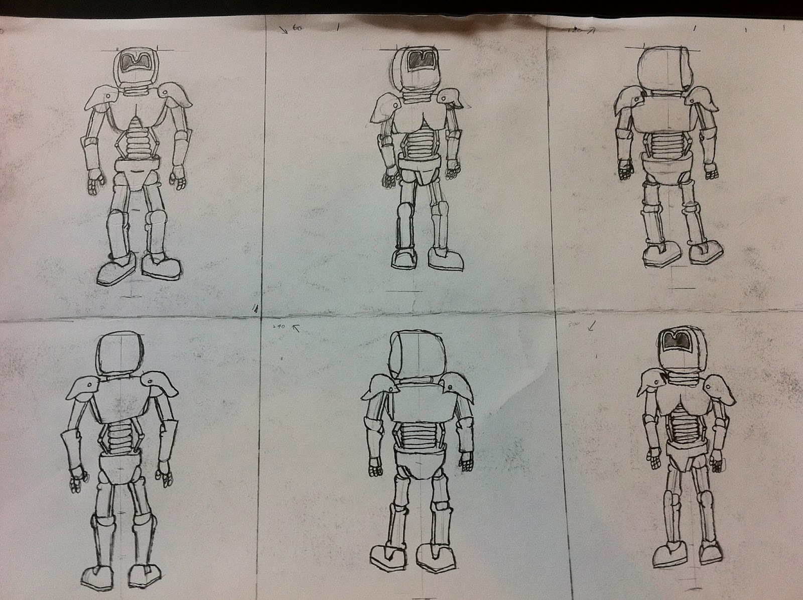 Joe's Animation Work: Drawing character rotation task