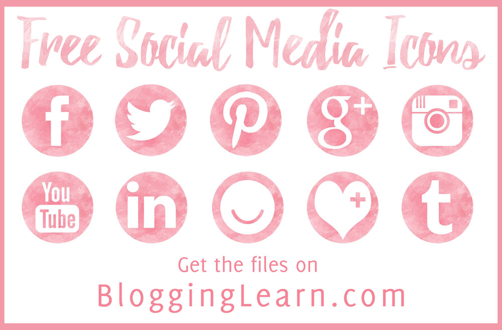 Light Pink Social Media Icons