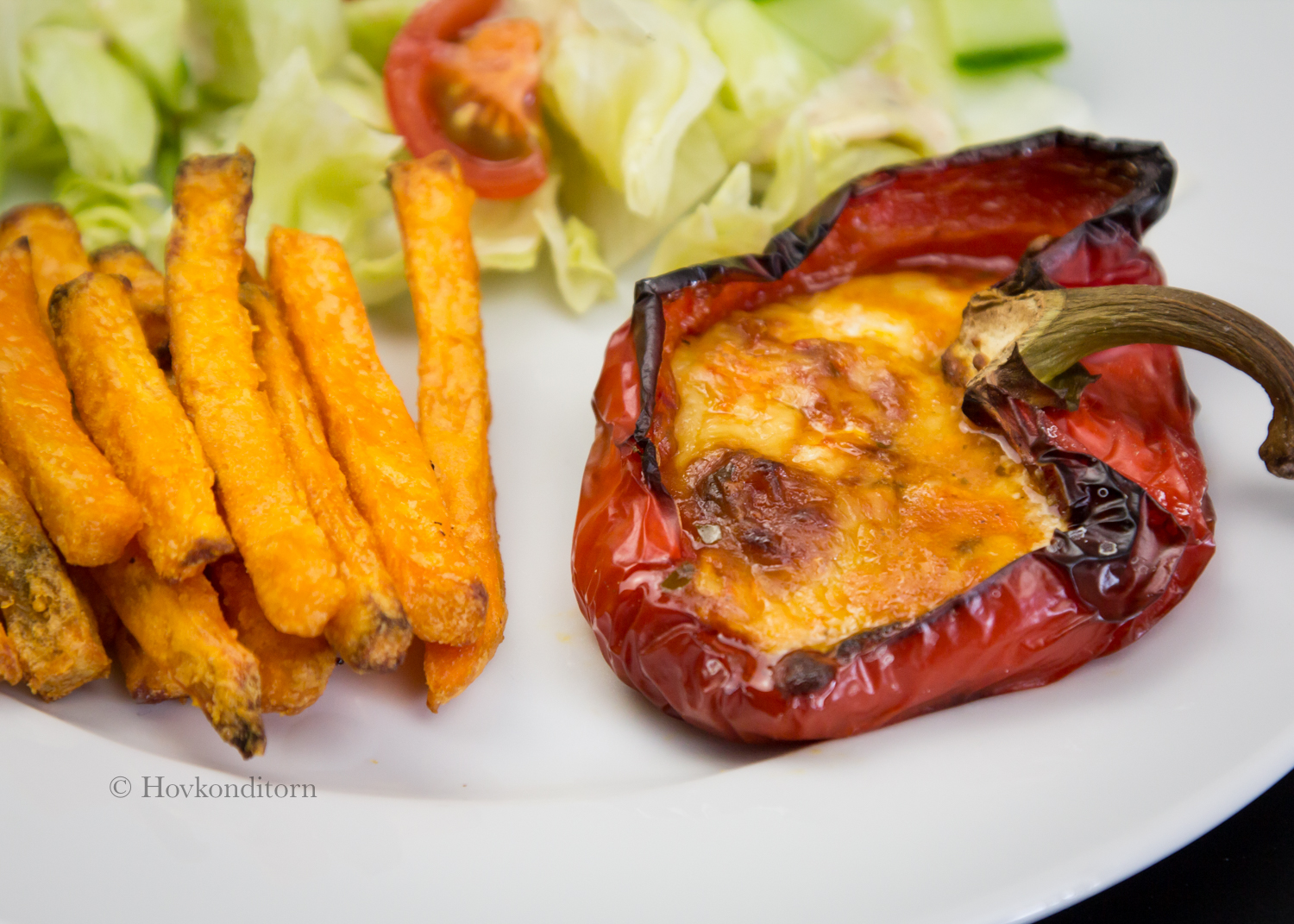 Oven Baked Cheese Bell Pepper