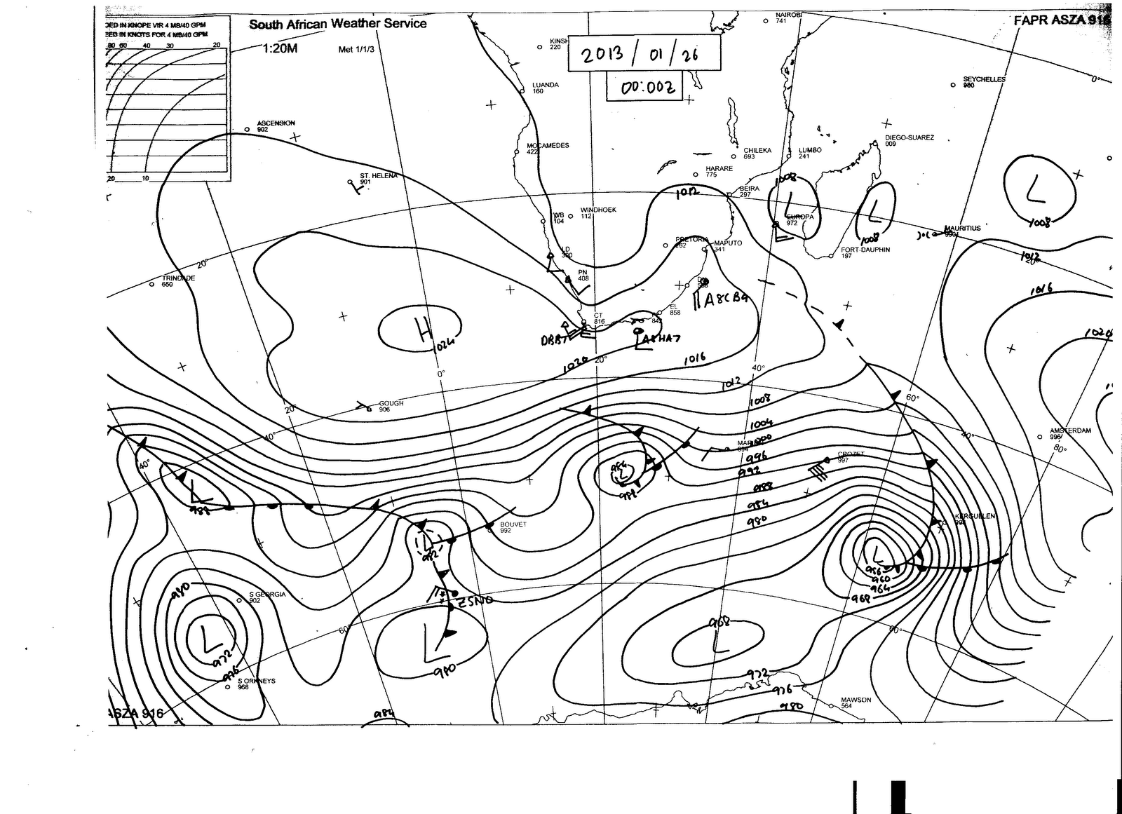 SA Weather and Disaster Observation Service: SA Sea Level Synoptic ...