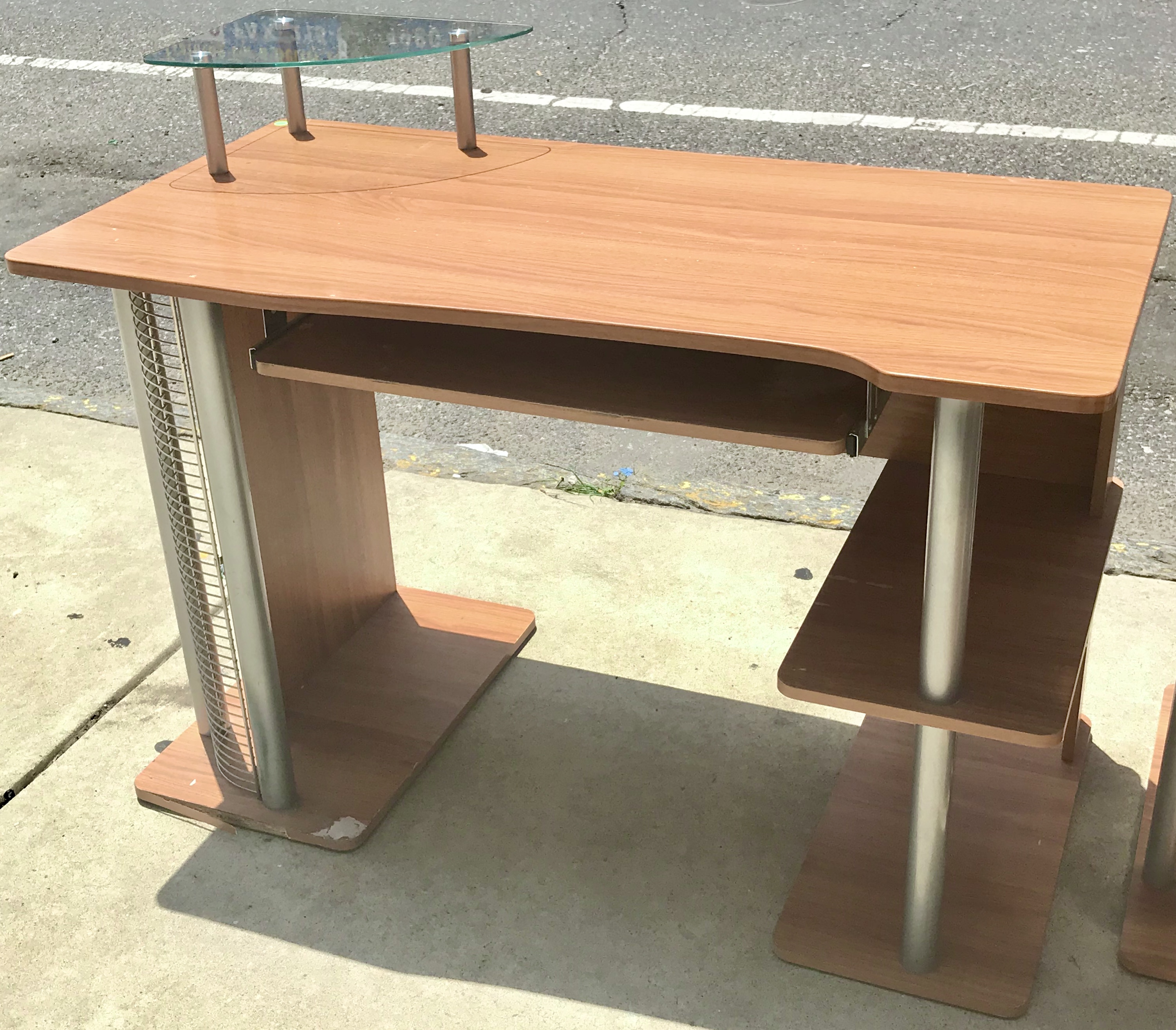 Uhuru Furniture & Collectibles: Computer Desk with Shelving, CD Rack ...