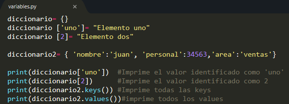 Variables en Python