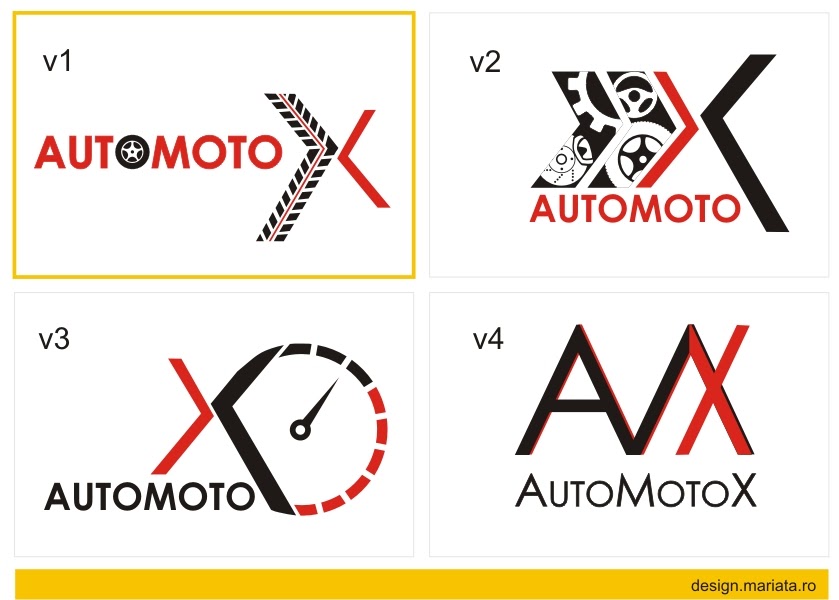 AutoMoto X logo design - Amartis Design