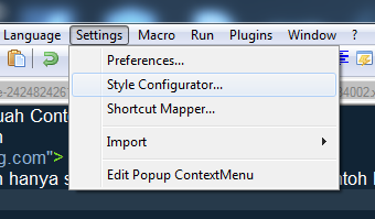 Cara mengganti tema notepad++ - Erdin's Web