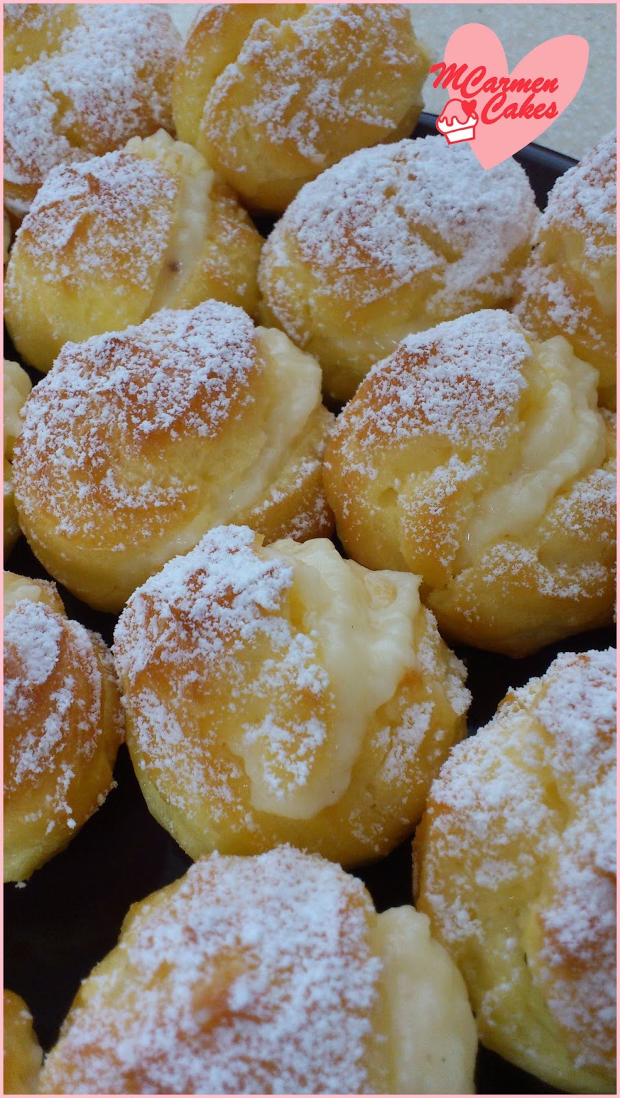 MCarmen Cakes: Profiteroles Sin Gluten de Crema.