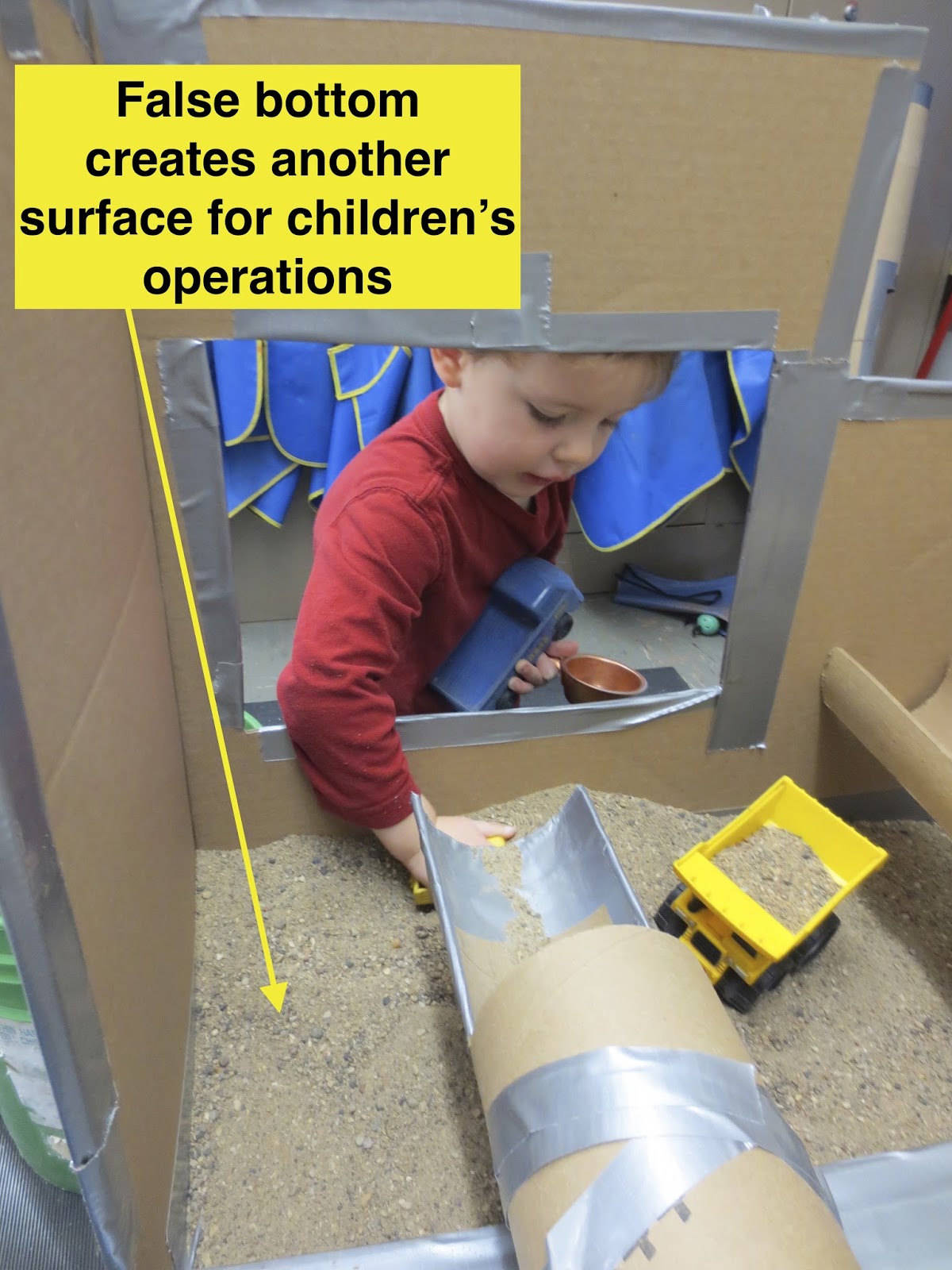 SAND AND WATER TABLES: False bottoms