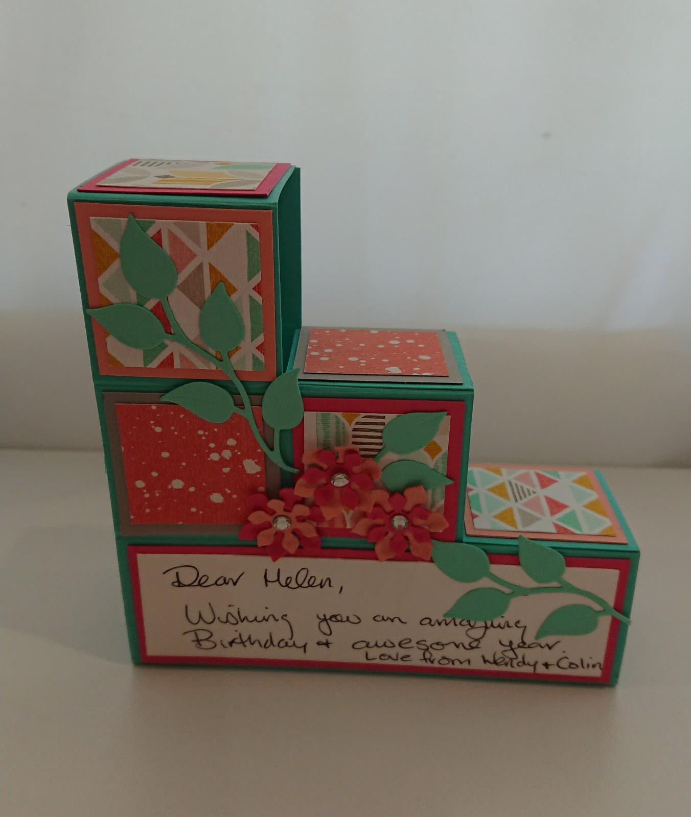 MerryMade Crafts etc ...: Block Card and matching bag