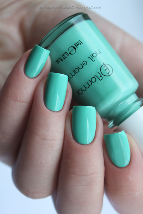 Maryana Kravets: Flormar №424 "Bluish green" + дизайн
