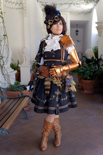 Steampunk Fashion Guide: Copper Gauntlet and Denim