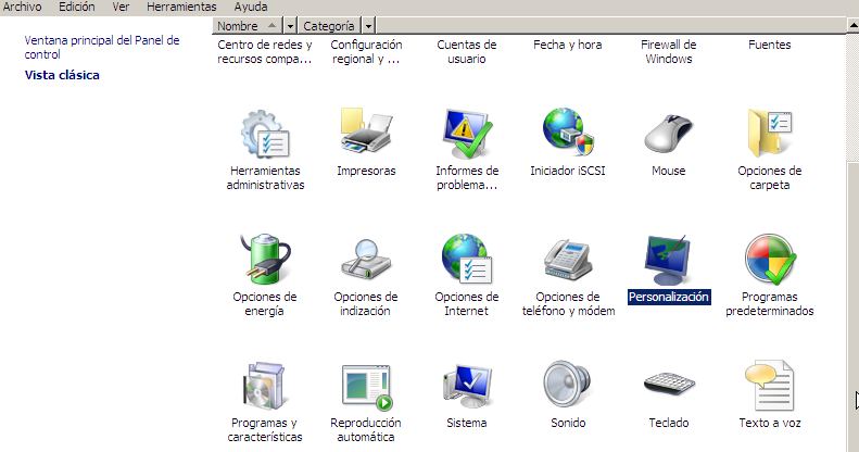 Mostrar iconos de escritorio.