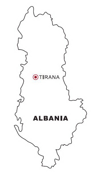 Coloring map of Albania | COLOR AREA