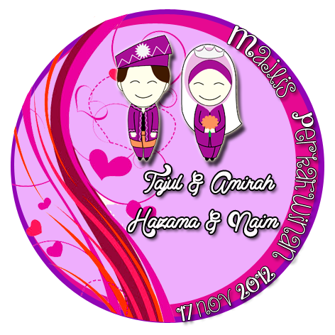 Pinky Creative Design: Sticker Design for The Wedding!