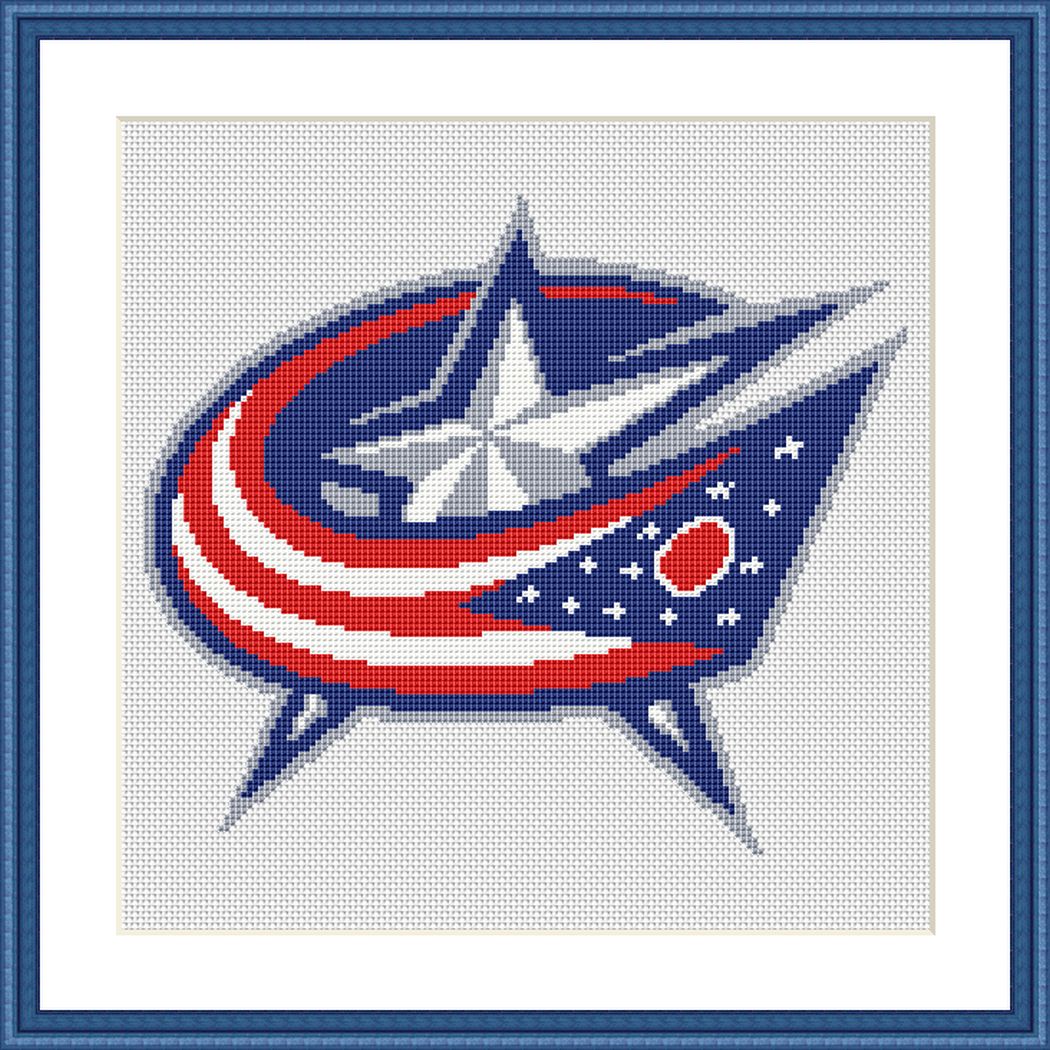 Tango Stitch easy cross stitch designs: Columbus Blue Jackets logo ...