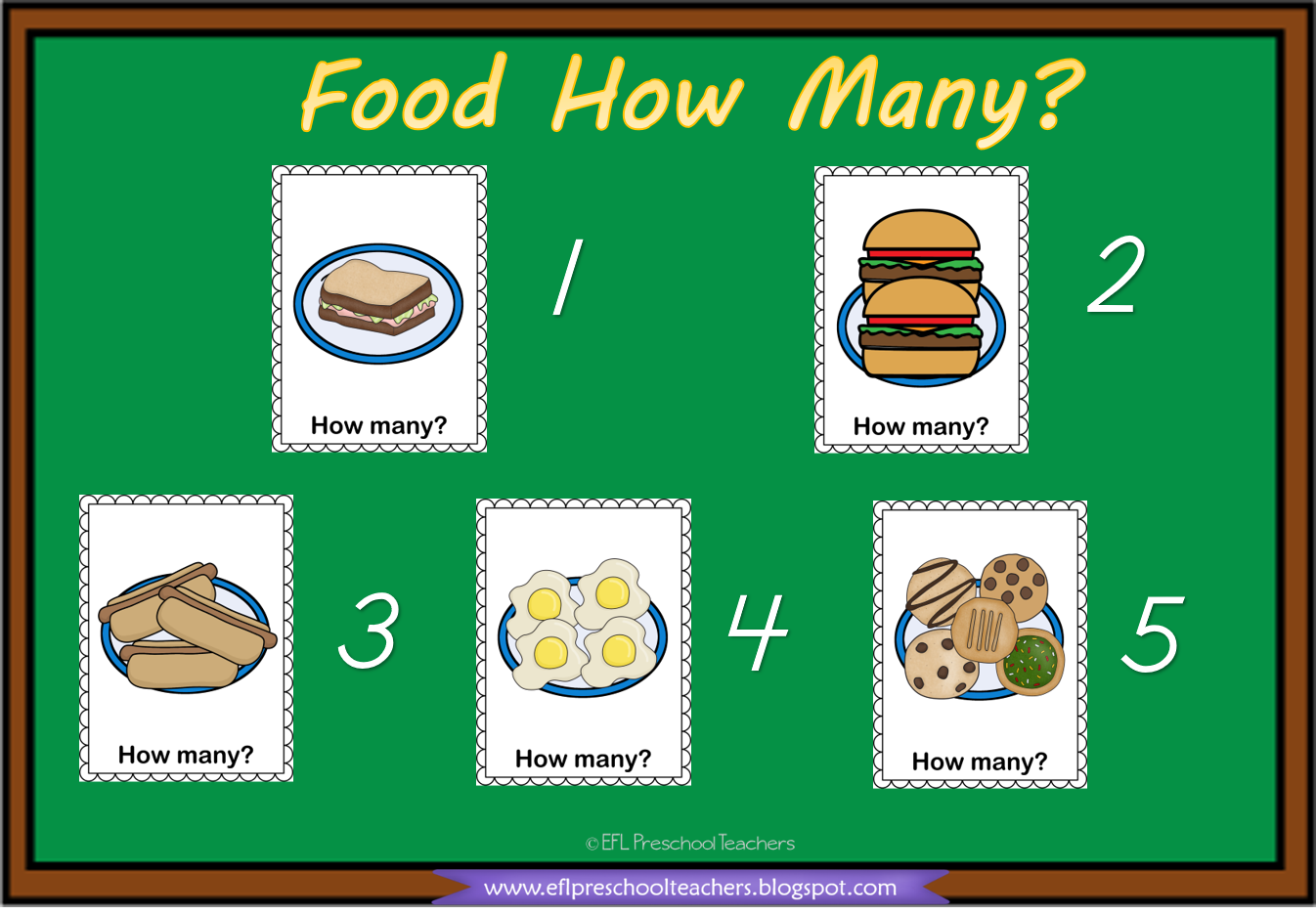 ESL/EFL Preschool Teachers: Food Unit Flashcards for Kindergarten ...