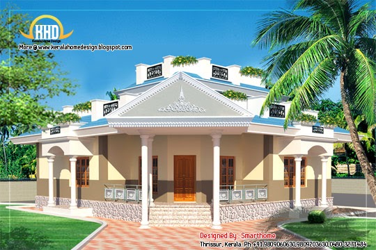 1 storied 4 bedroom villa - 1590 Square Feet - Kerala Home Design and ...