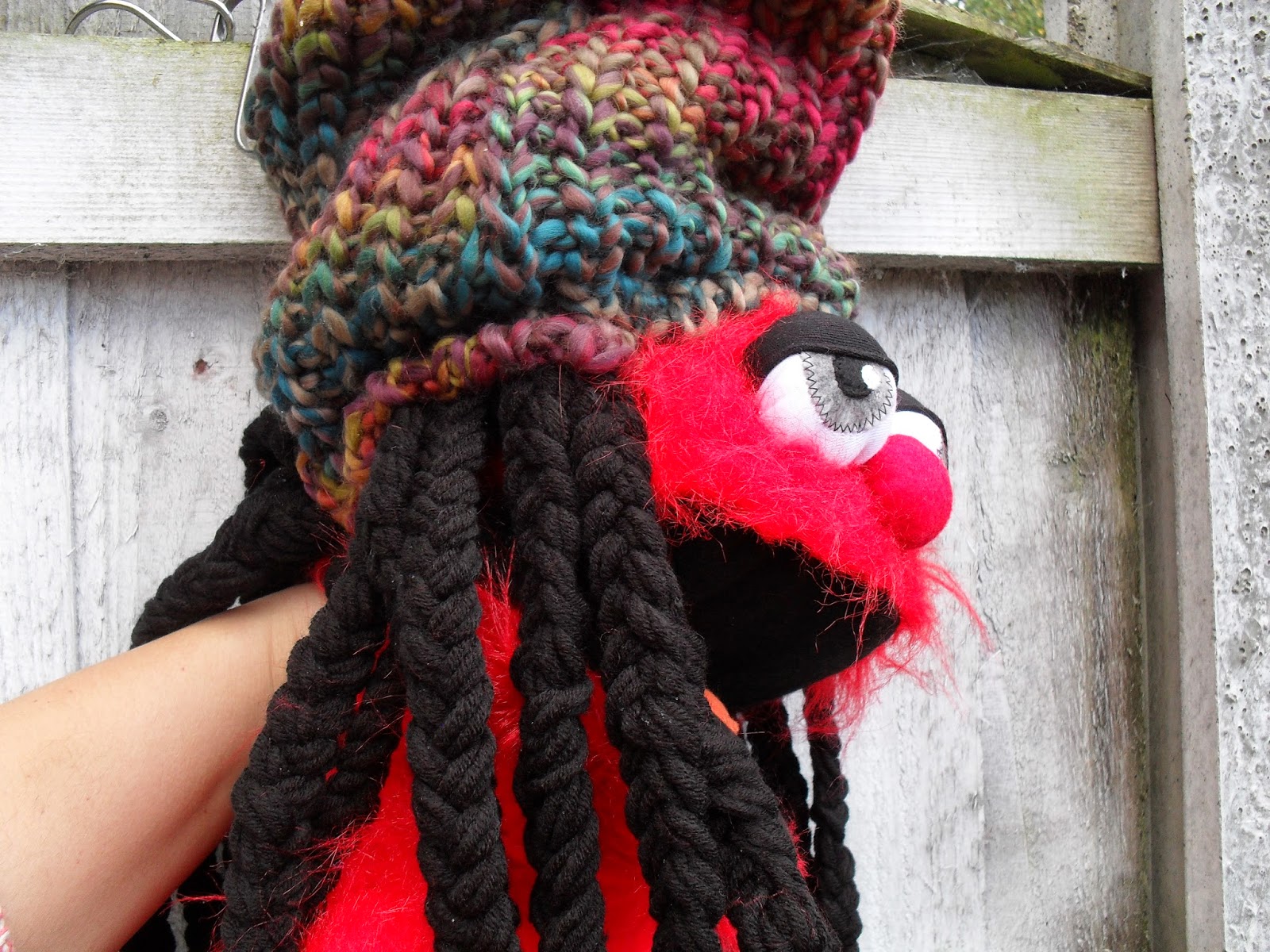Custom Golf headcovers and puppets : red furry puppet