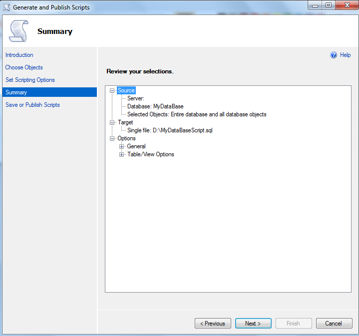 How to create Sql server database script and Create database from that ...