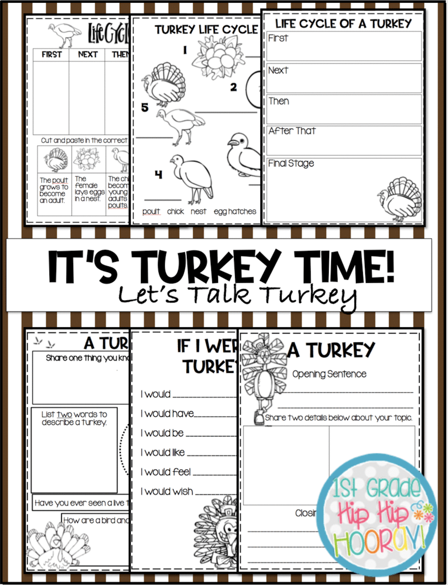 1st Grade Hip Hip Hooray!: Let's Talk Turkey!