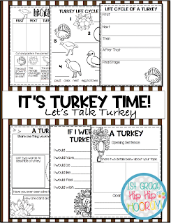 1st Grade Hip Hip Hooray!: Let's Talk Turkey!