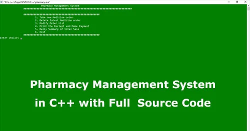 🔥Pharmacy Management System in C++ with Full Source Code - Free Source ...