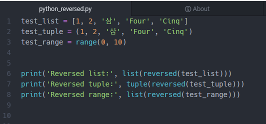 Reverse Python