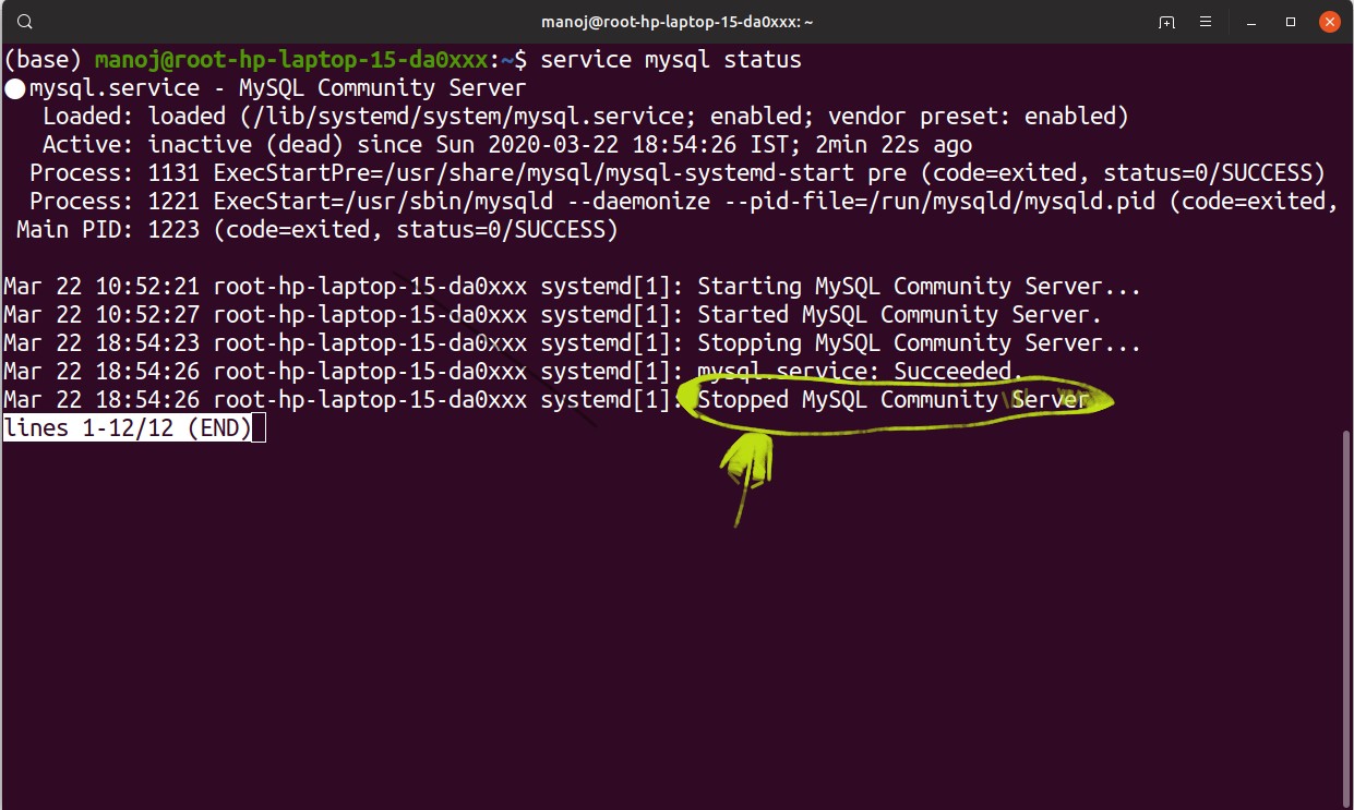 How to Fix /opt/lampp/bin/mysql.server: 264: kill: No such process in ...