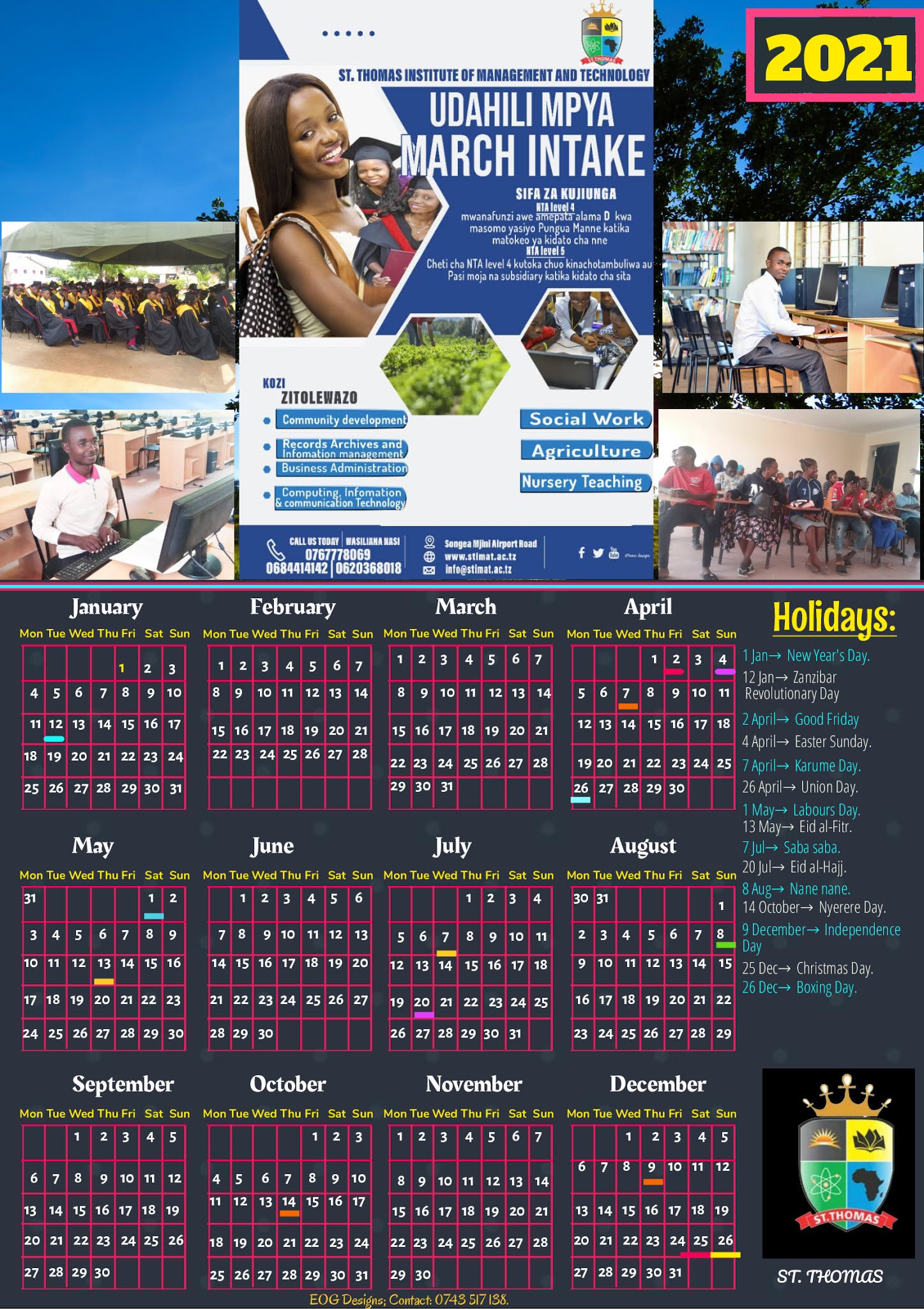 TUNATENGENEZA KALENDA [2021] YENYE PICHA ZAKO.