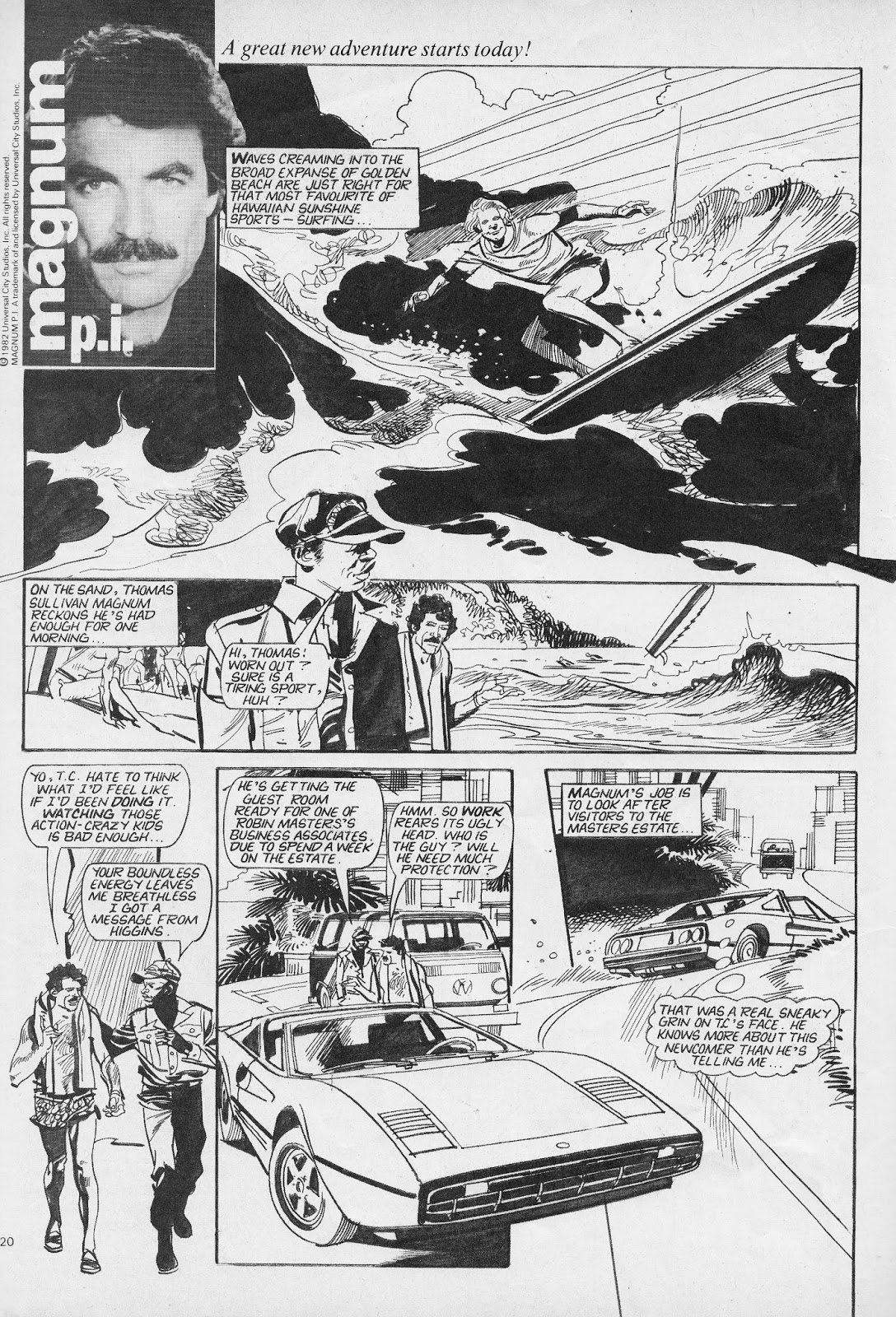 STARLOGGED - GEEK MEDIA AGAIN: 1982: LOOK-IN MAGNUM P.I. STRIP