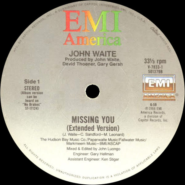 80sMusicReMixes: Missing You (Extended Version) - John Waite