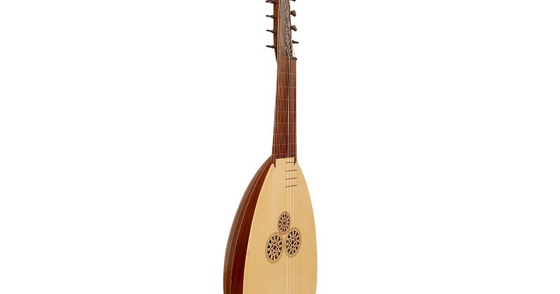 Large Theorbo Lute Rosewood