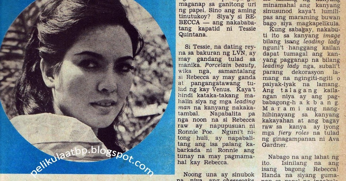 PELIKULA, ATBP.: REBECCA: ISANG BAGONG SEXPOT? (Kislap Magazine ...