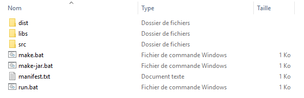 Java : Modèle de projet sans IDE en commande