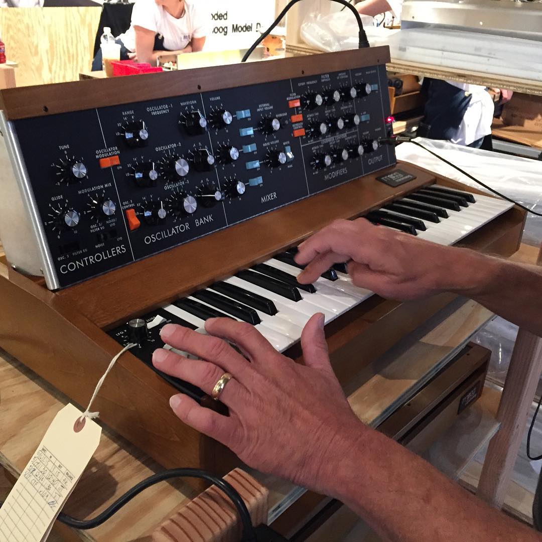 MATRIXSYNTH: New Minimoog Model D in the Works? Spotted at Moogfest!